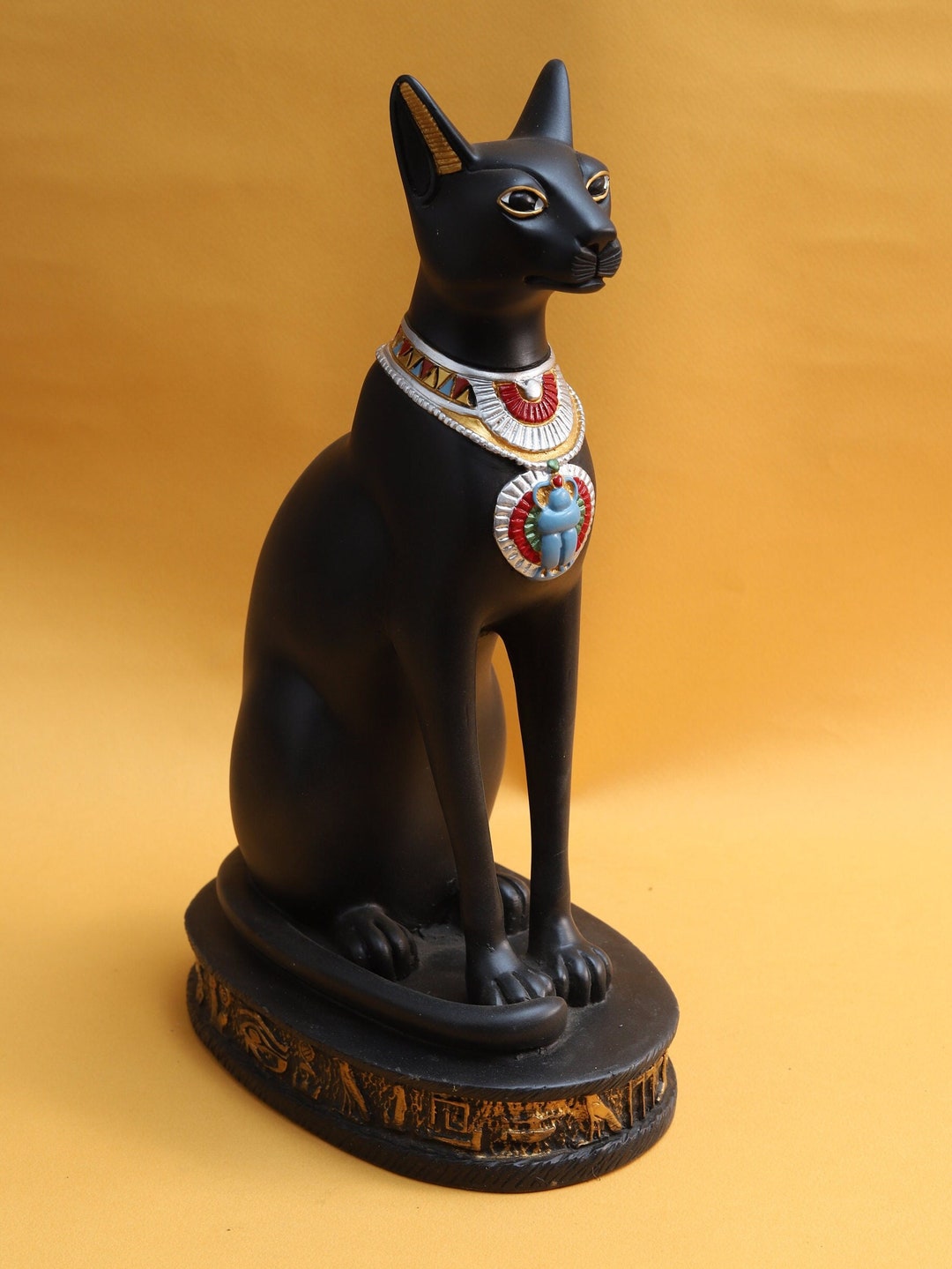 Handcrafted Bastet Statue, Egyptian Goddess of Protection, Home Decor ...