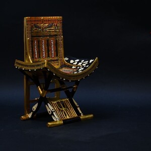 King Tutankhamun Throne Replica – Handcrafted Egyptian Ceremonial Chair ...