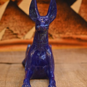 Anubis Statue Made of Lapis Lazuli/handicraft/egyptian Pharaonic ...