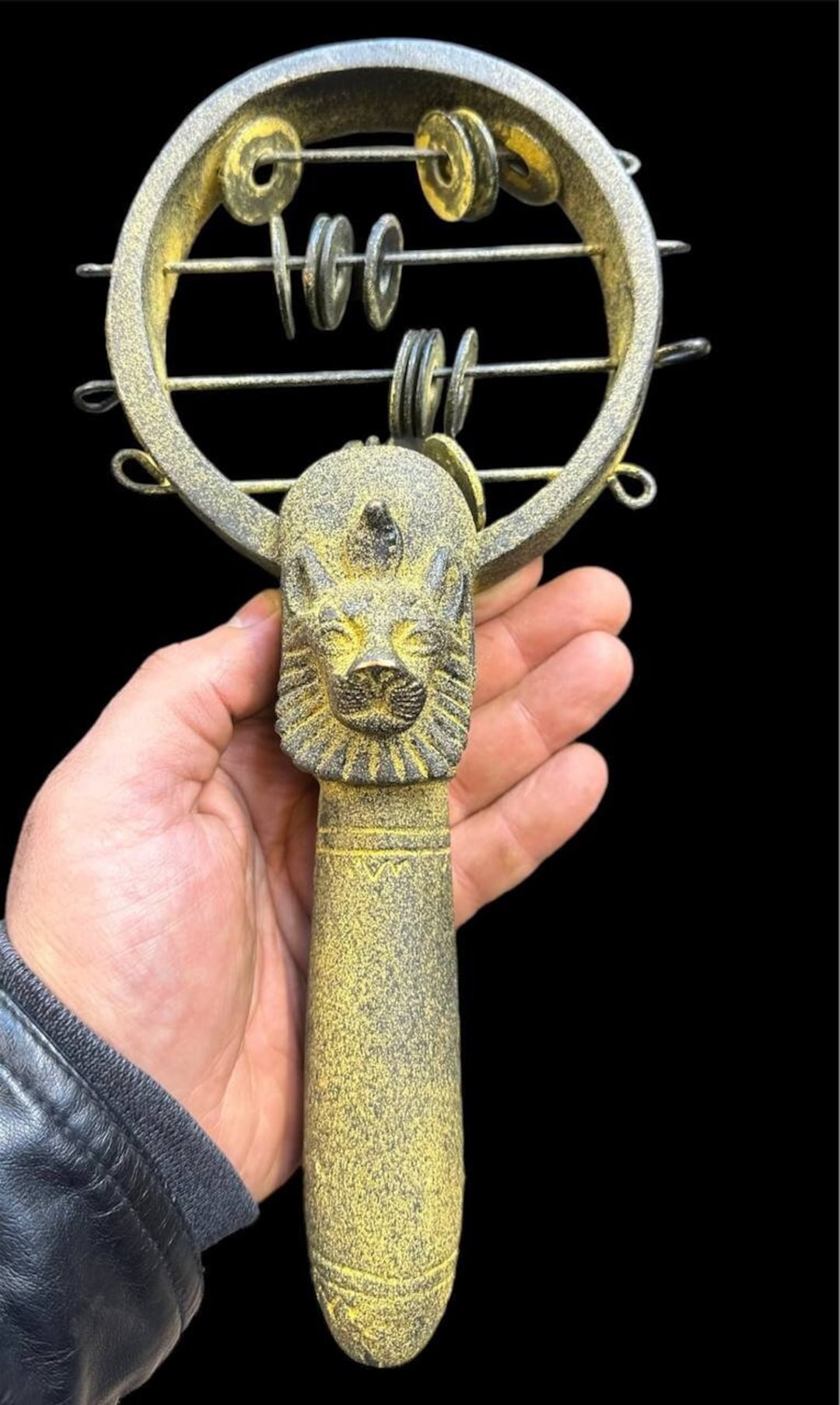 Handcrafted Sistrum of Sekhmet, Egyptian Religious Artifact - Etsy