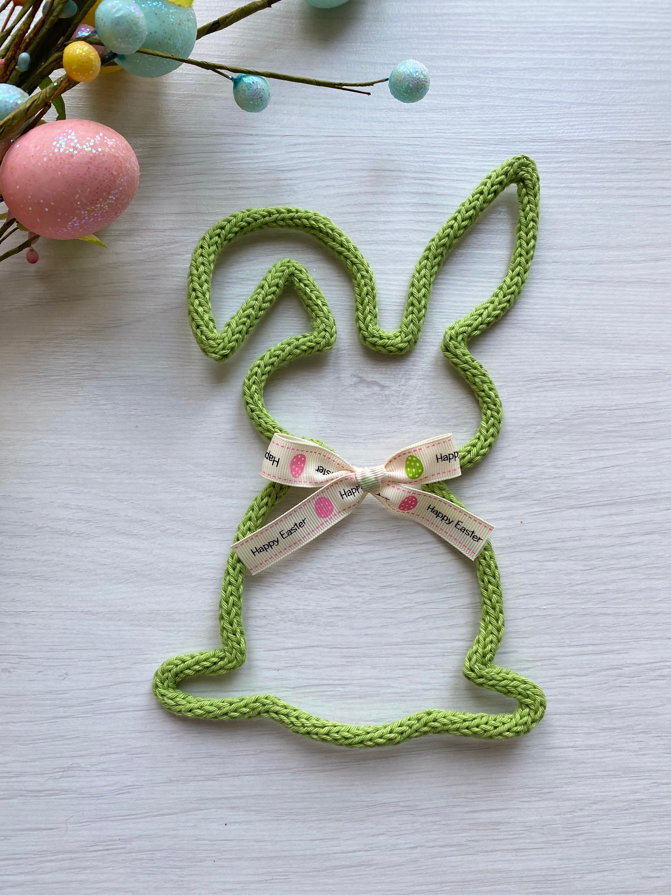 Easter Knitted Wire Bunny Rabbit Decorated Wall decor Gift - Etsy.de