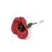 Polymer Clay Poppy Brooch for Remembrance Day, Handmade Red Flower Pin ...