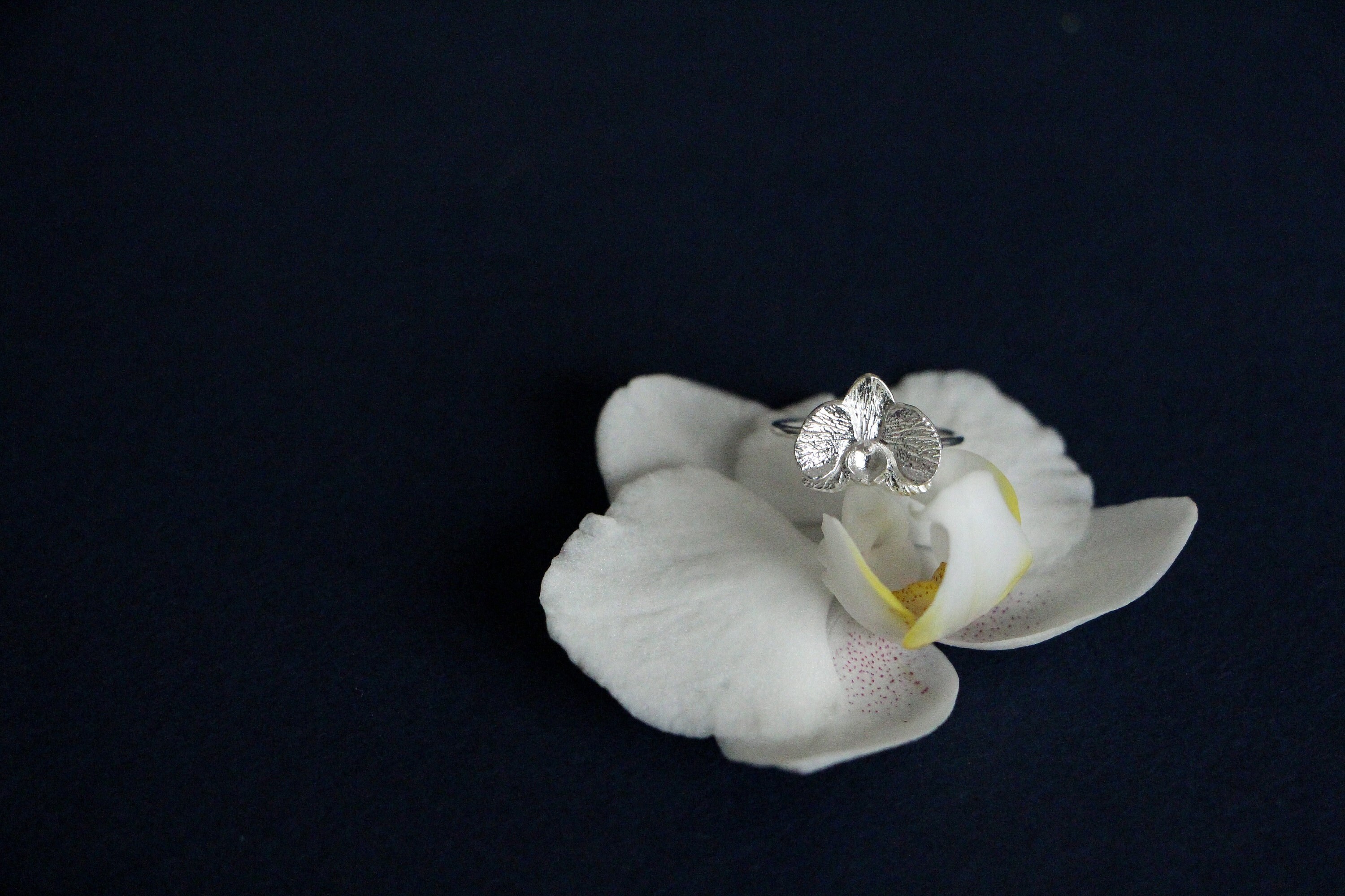 Silver Orchid Flower Ring, 925 Sterling Silver Ring, Gift for Her, Gift ...