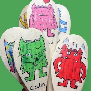 Set of 7 Colour Monster Story Spoons - Etsy UK