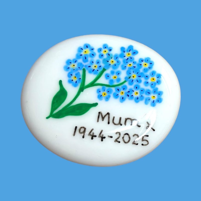 Memorial Painted Pebble - Etsy UK