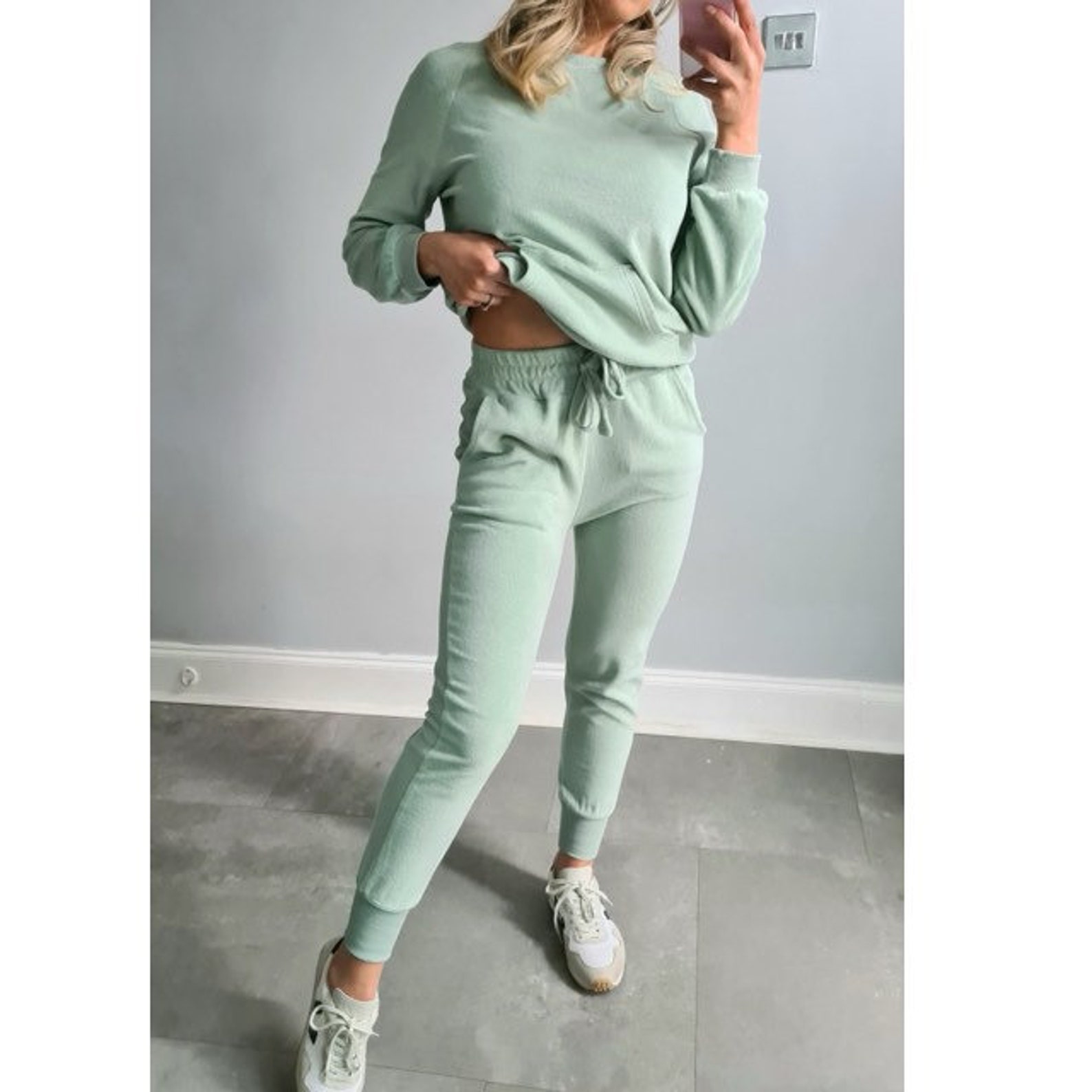 Womans towelling cotton tracksuit set | Etsy