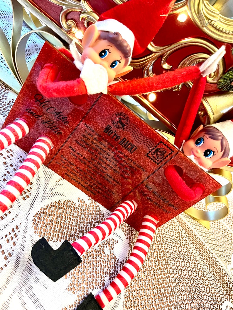 Personalised Elf Postcard I’m Back - Etsy UK