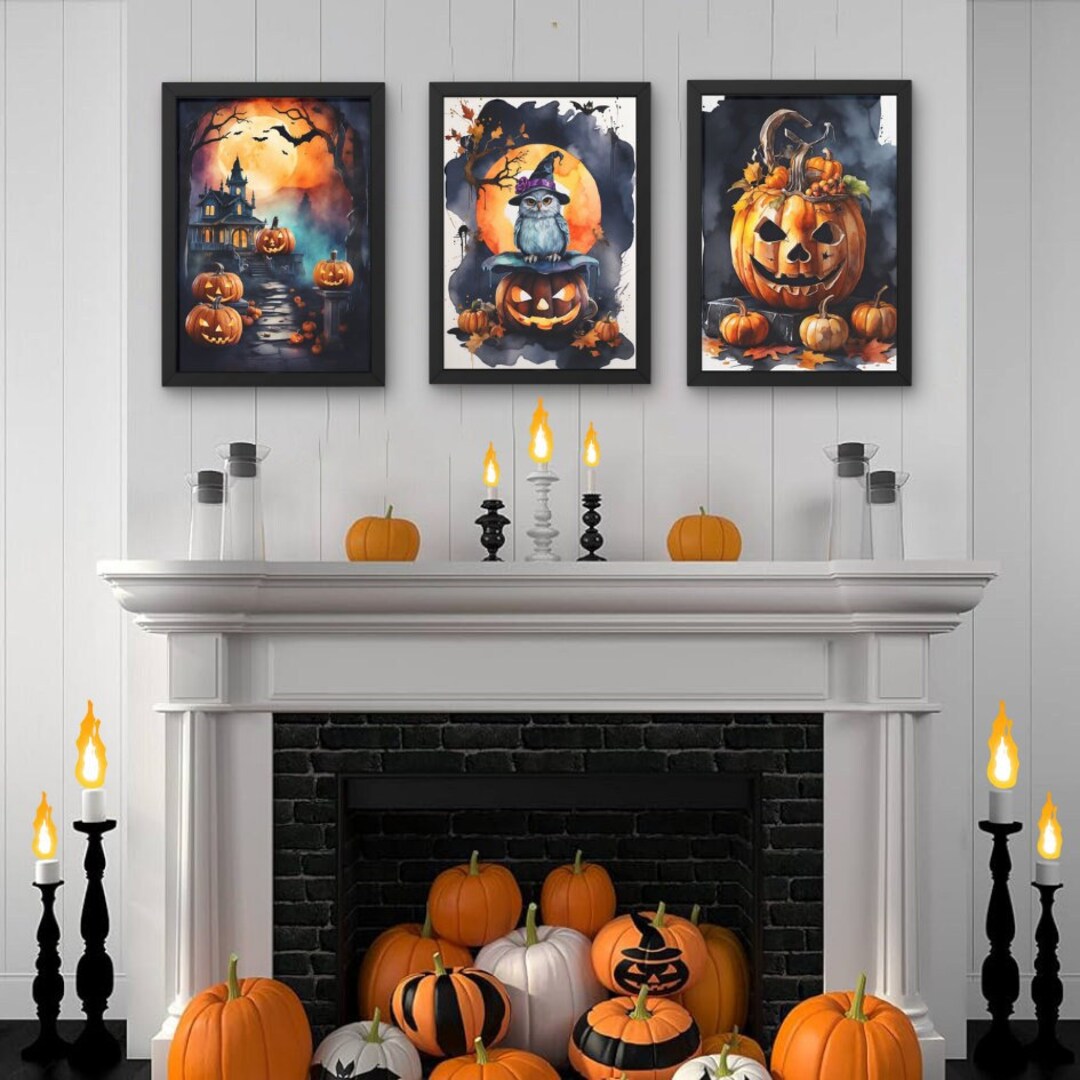Spooky Halloween Wall Decor Printables Instant Spooky Decor - Etsy