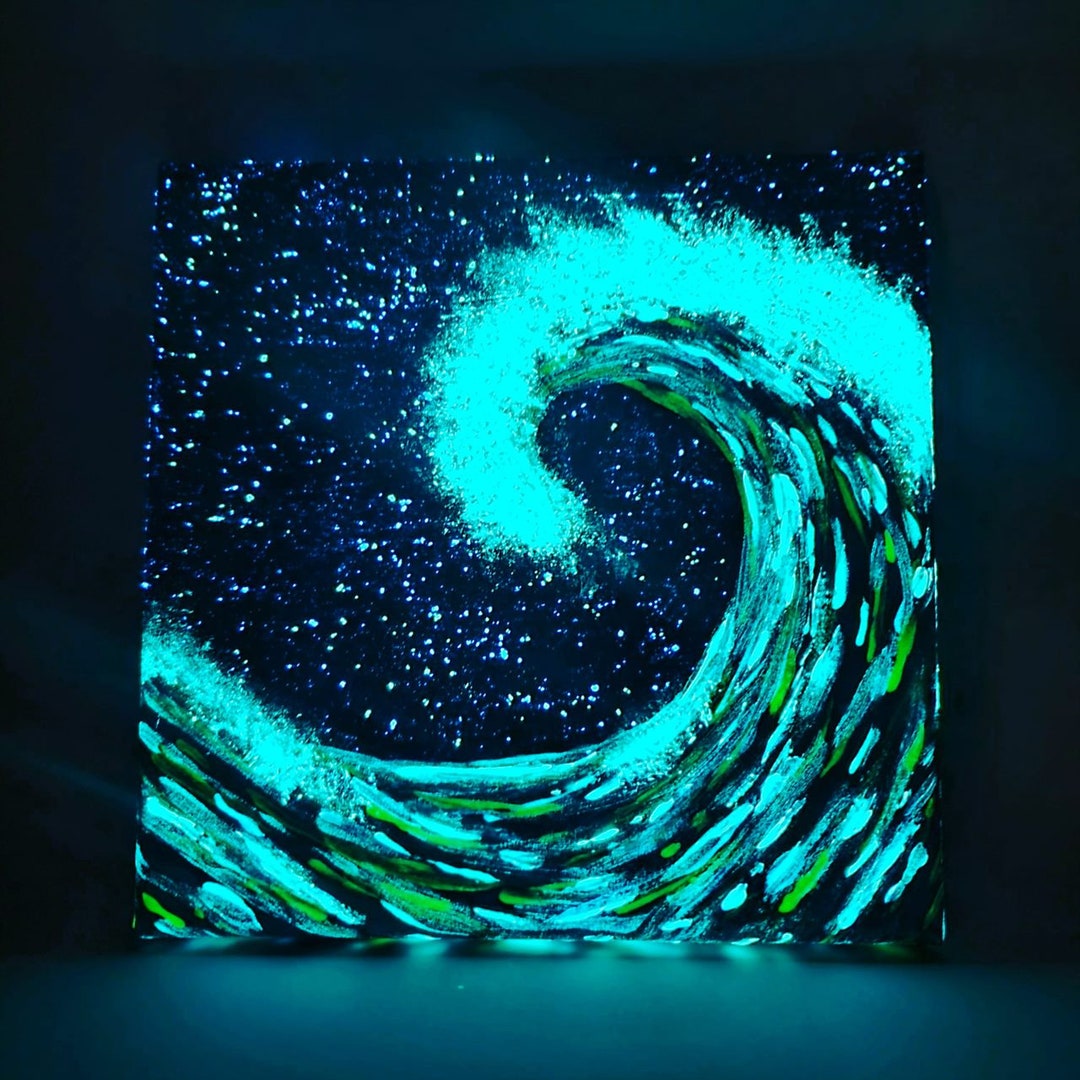 UV Wave & Stars Glow in the Dark - Etsy