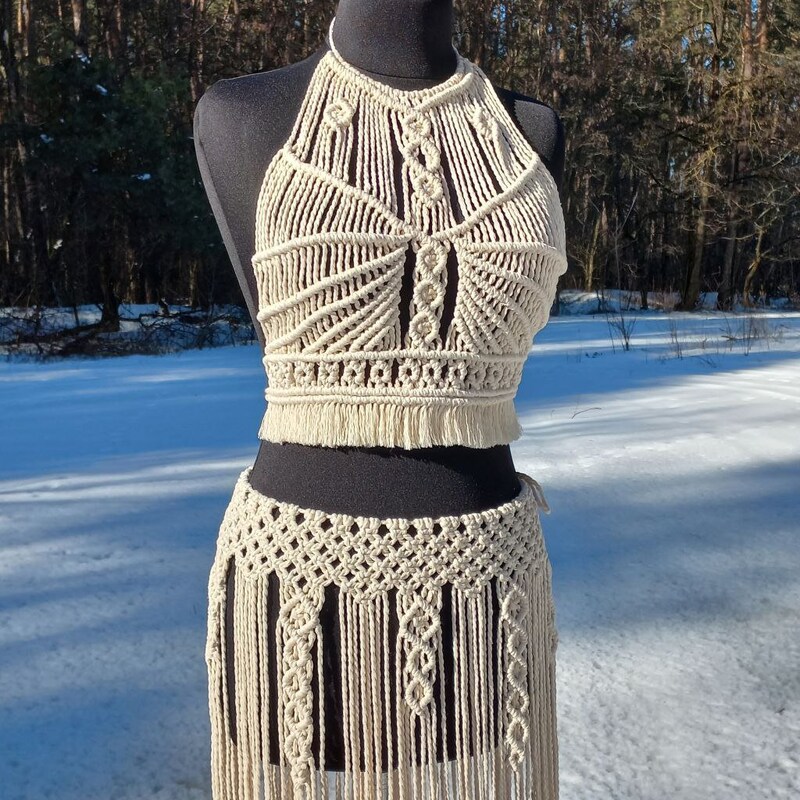 Macrame Dress - Etsy