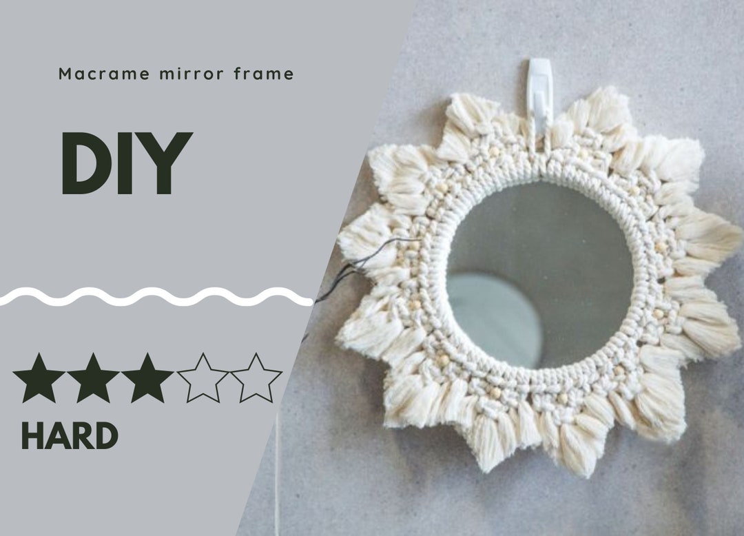 Macrame Mirror PDF Pattern. Beautiful Boho Decor TUTORIAL Wall Hanging ...
