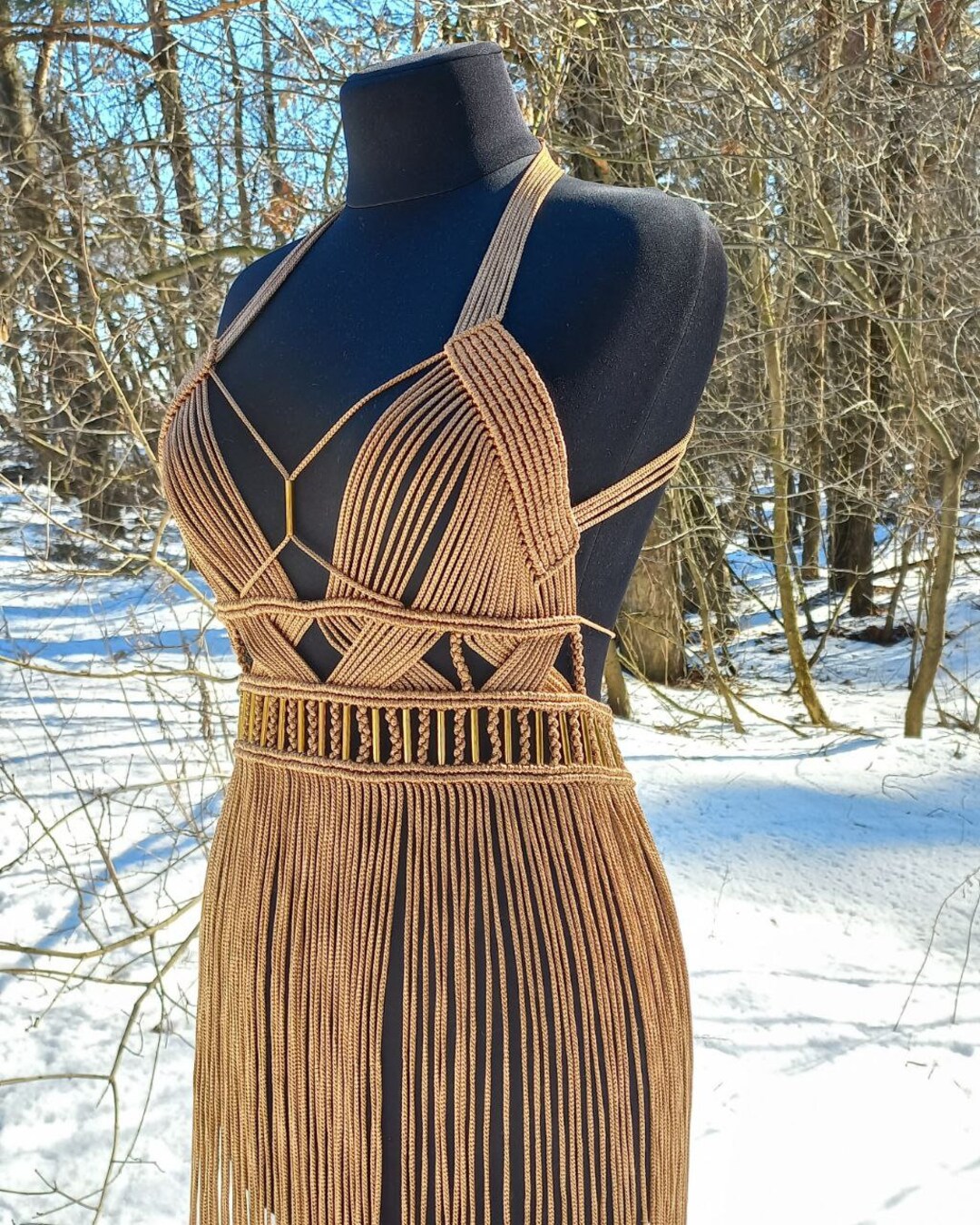 Adult Summer Macrame Dress, Macrame Women Sundress, Beach Apparel ...