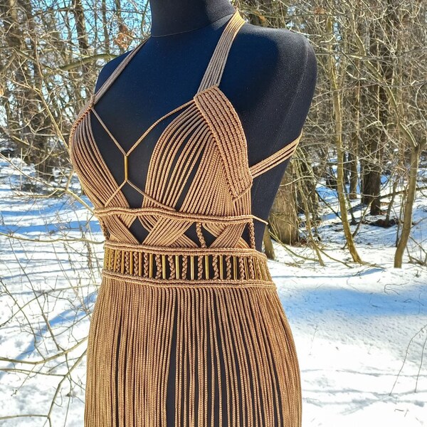 Macrame Dress - Etsy