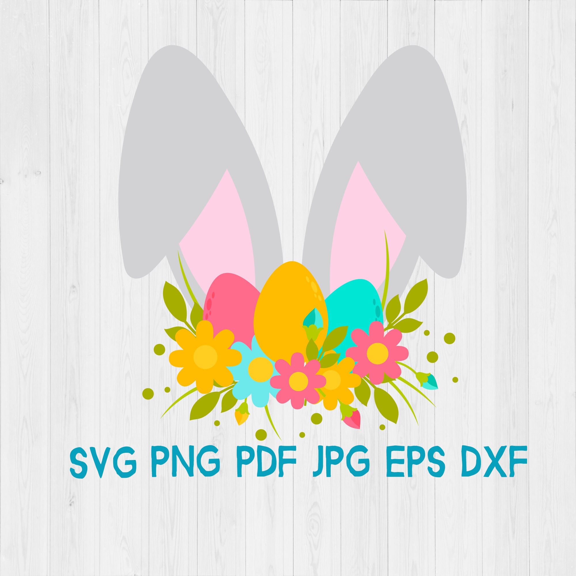 Rabbit Ears Bunny Ears SVG PNG EPS Instant Digital Download Easter ...