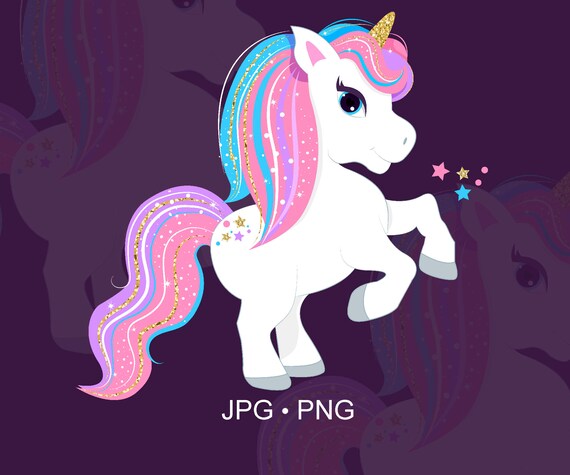 Unicorn PNG Sparkle Unicorn Glitter Unicorn Personal & | Etsy