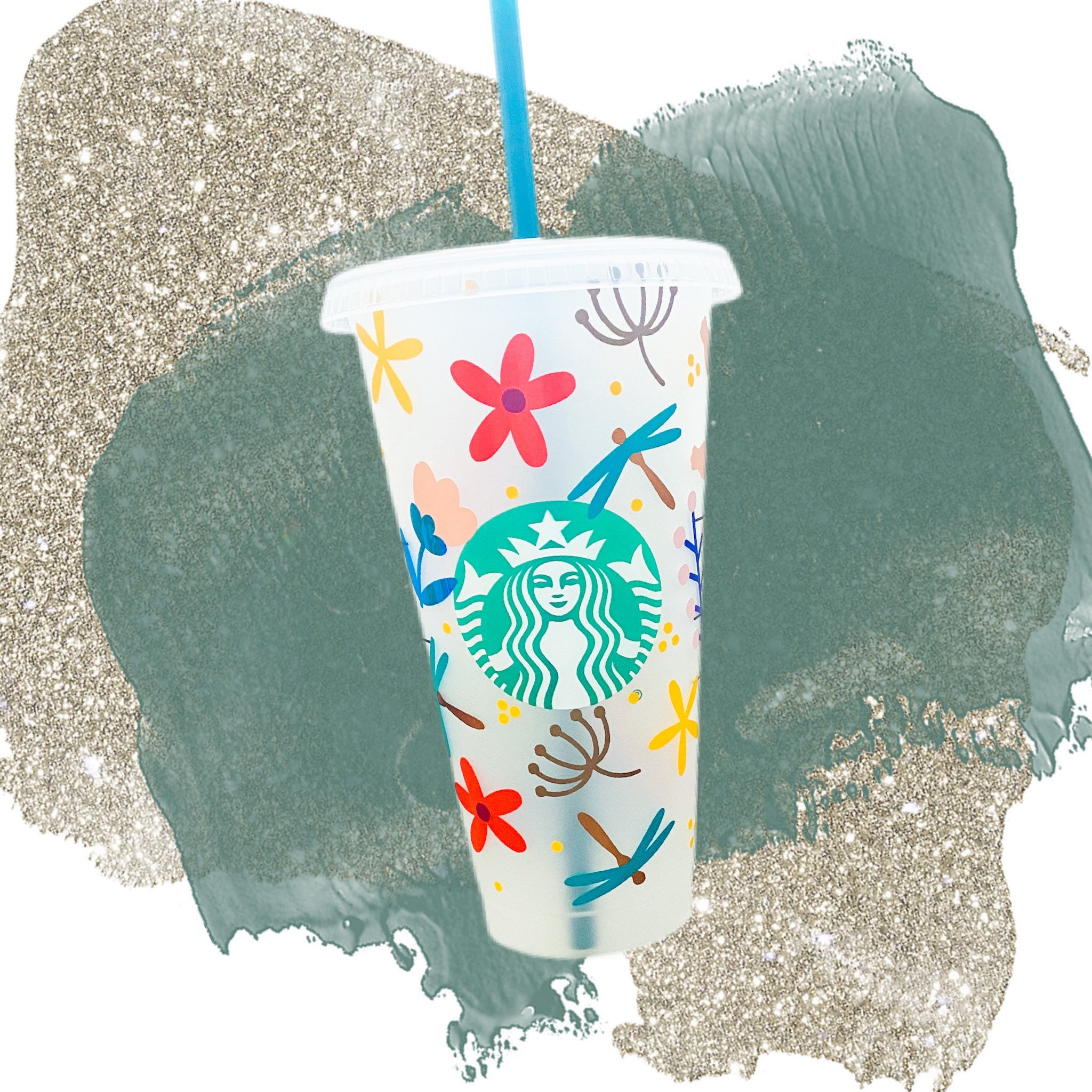 Starbucks Cold Cup With Straw Starbucks Cold Cup Spring/ | Etsy