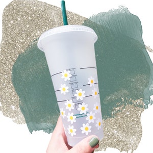 Starbucks Mini Daisy Reusable Cold Cup With Straw or Hot Cup With ...