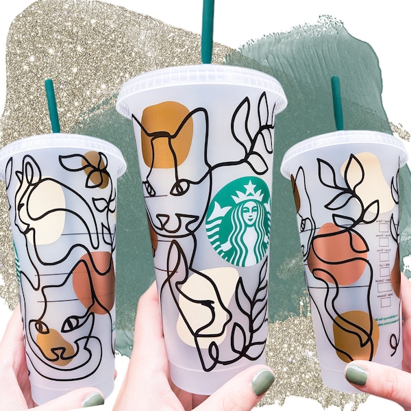 Cat Starbucks Cup - Etsy
