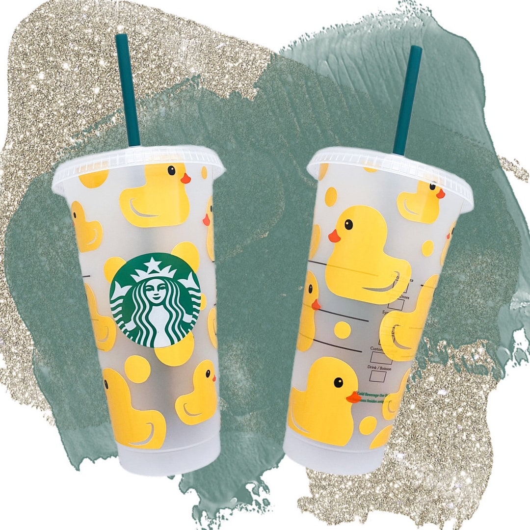 Starbucks Cold Cup With Straw Rubber Ducky Cold Cup or Hot Cup Duck ...