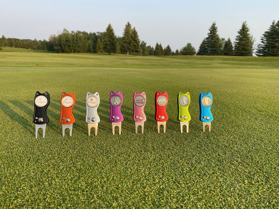 Warlock Golf Divot Tool W/ball Marker Switchblade Style Divot Repair ...