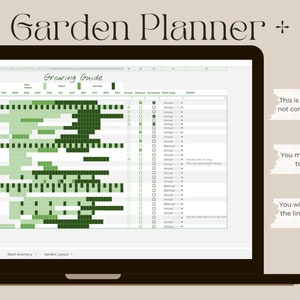 Garden Planner + Green Spreadsheet, Google Sheets Garden Planner ...