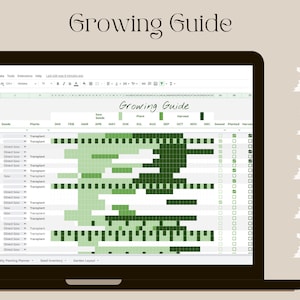 Garden Planner + Green Spreadsheet, Google Sheets Garden Planner ...