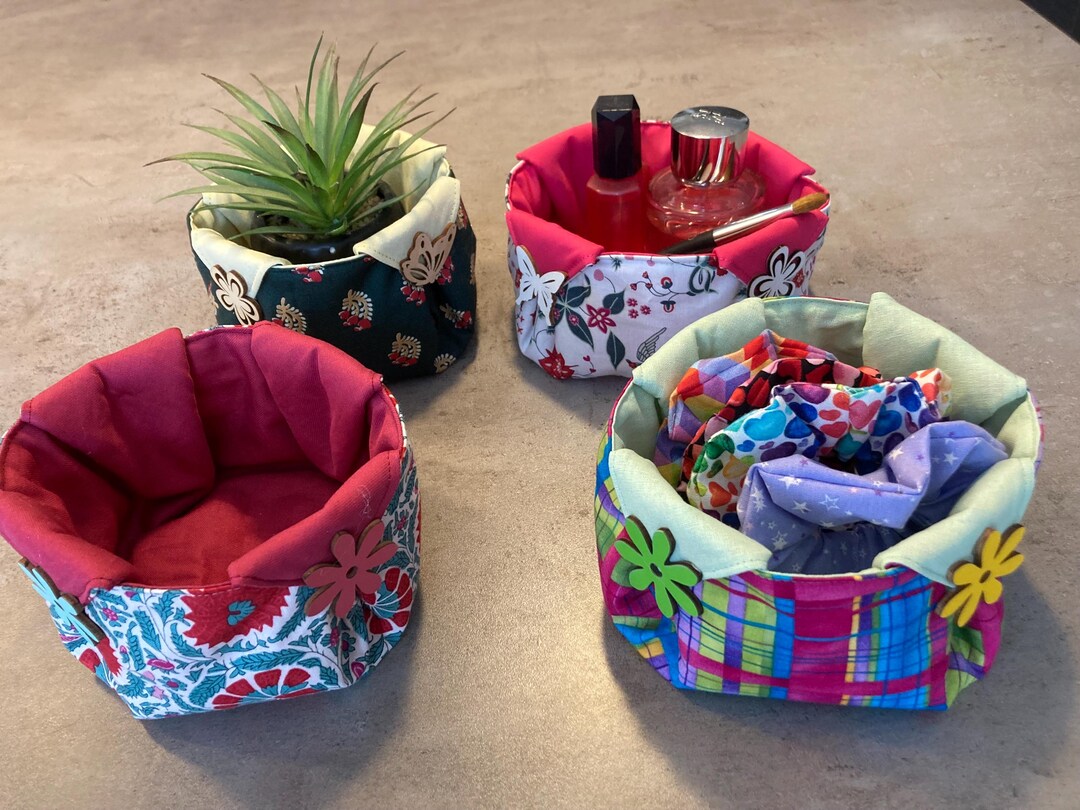 Fabric Basket, Dressing Table Tidy, Desk Tidy, Gift, Treat Pouch, Small ...