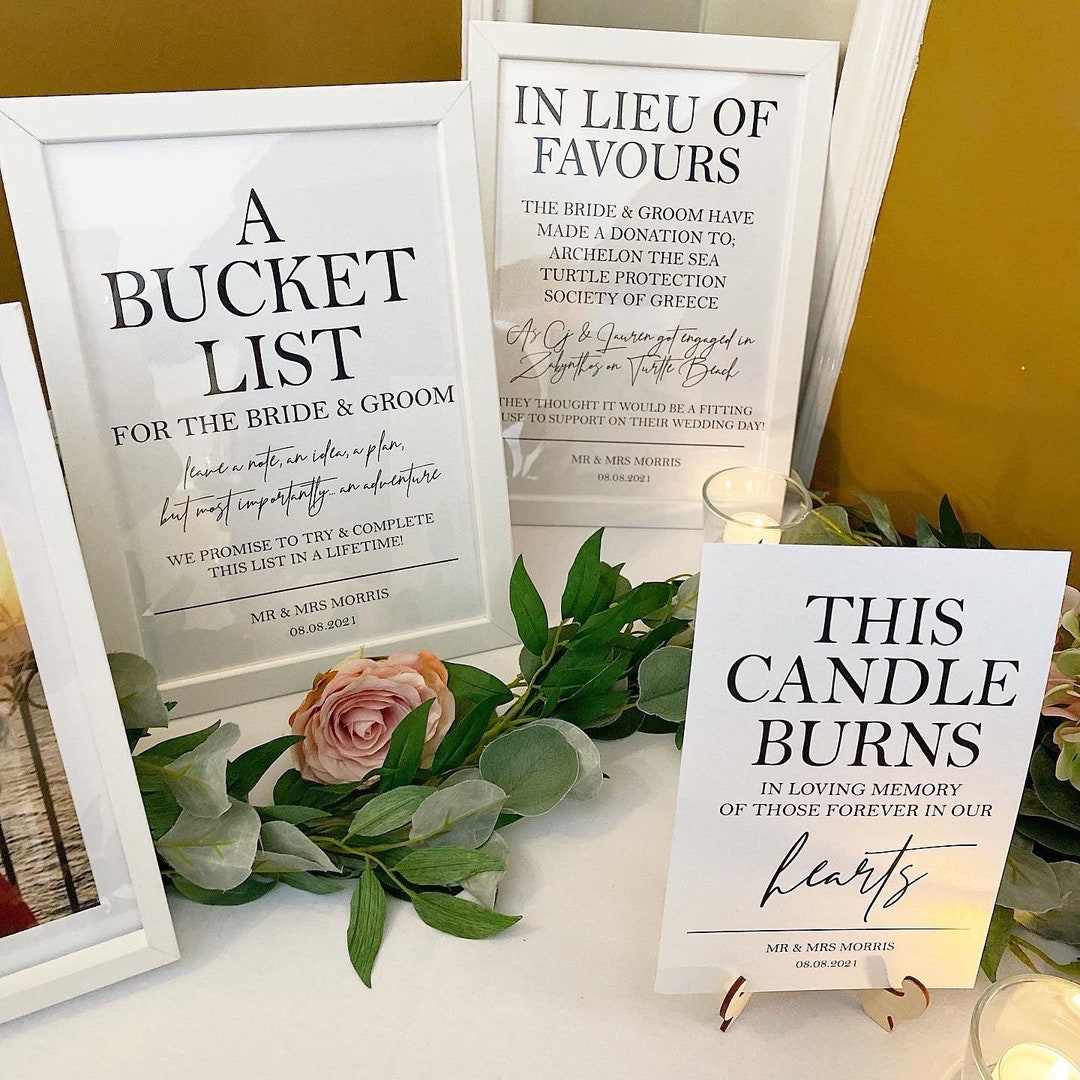 A4 Wedding/event/party Signs - Etsy