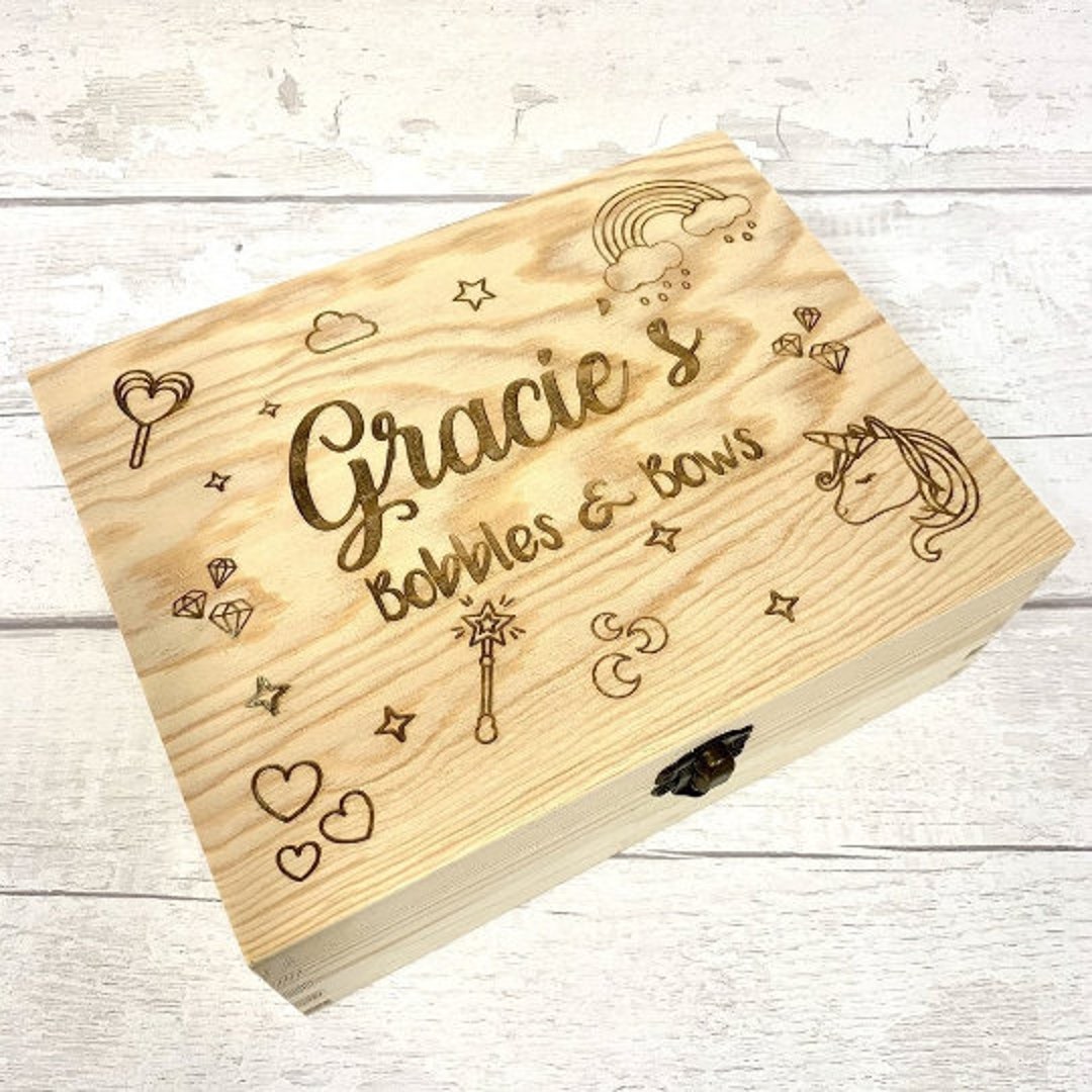 Personalized Unicorn Hair Accessory Box: Keepsake Storage - Etsy UK
