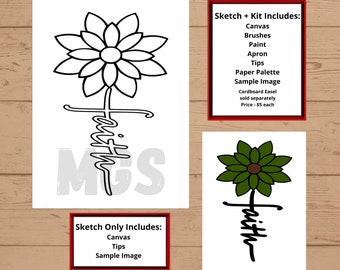 Pre Drawn Canvas Faith - Etsy