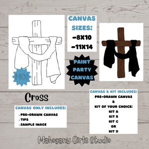 Cross / Hot Deal / Pre-drawn Canvas / Pre-sketched Canvas / Outlined ...