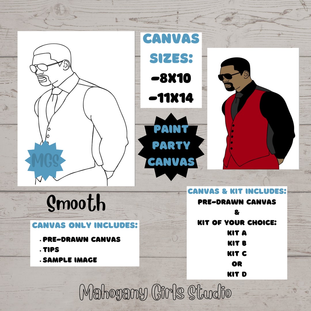 Smooth / Pre-drawn Canvas / Pre-sketched Canvas / Outlined Canvas / Sip ...