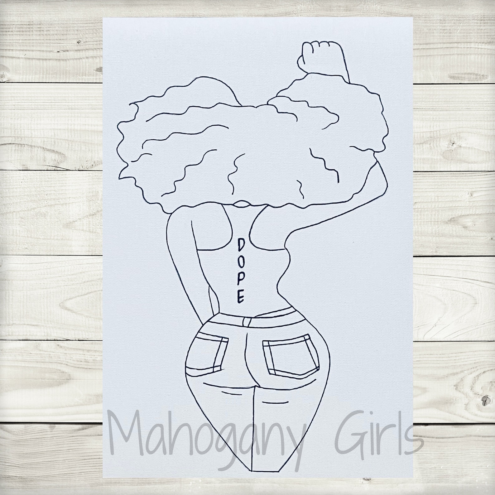 I'm Dope / Pre-drawn Canvas / Pre-Sketched Canvas / | Etsy