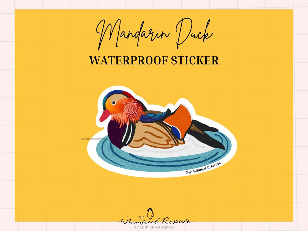 Mandarin Duck Die Cut Vinyl Sticker Bird Breed Waterproof - Etsy