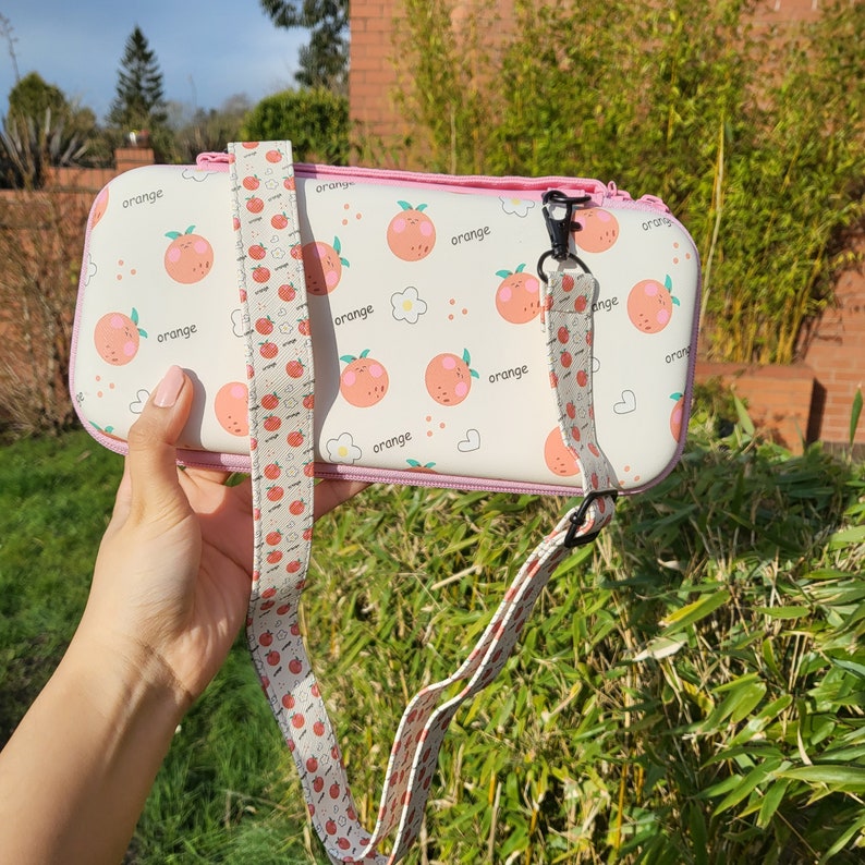 Nintendo Switch OLED Case - Orange Fruit Switch Case - Strap Included ...