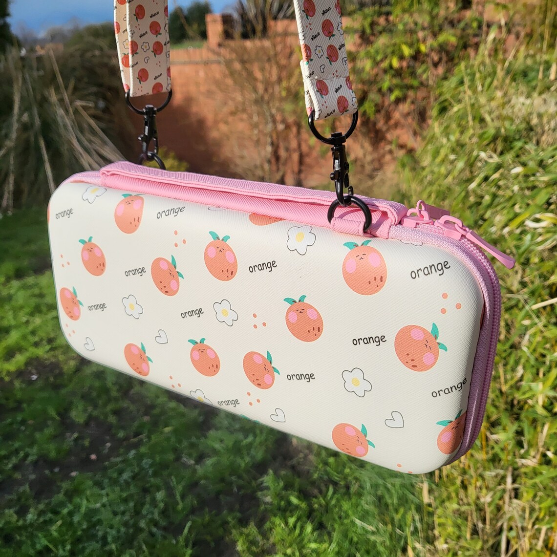 Nintendo Switch OLED Case - Orange Fruit Switch Case - Strap Included ...