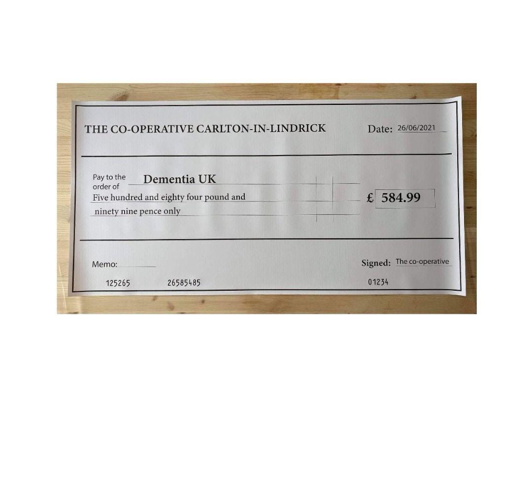 Large Cheque Banner Cheque Banner Charity Cheque Banner | Etsy UK