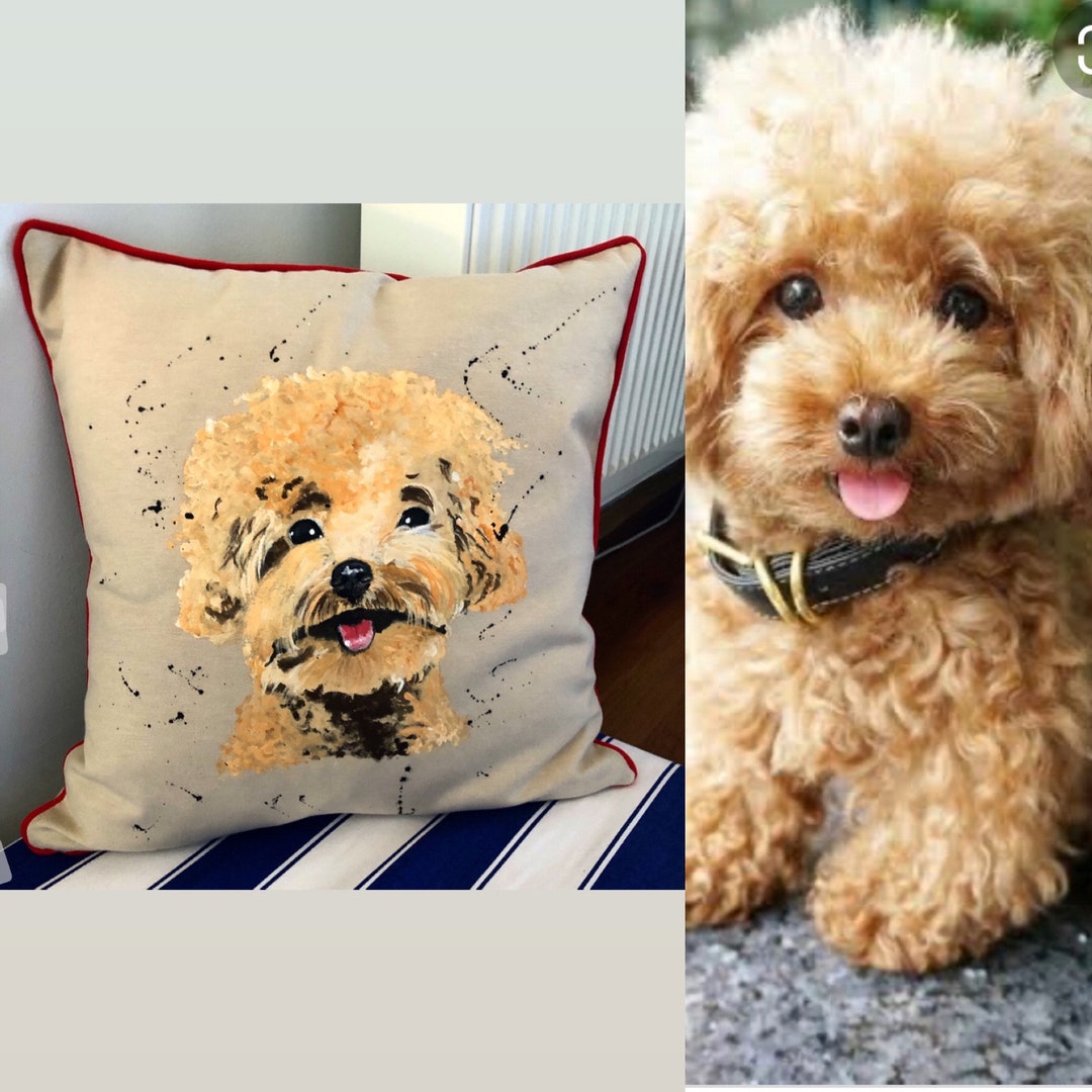 Custom Toy Poodle Pillow Personalized Dog Pillow Dog - Etsy