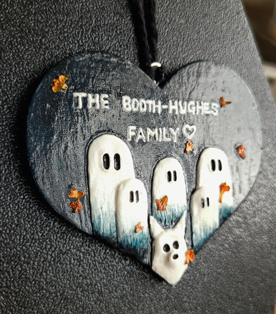 Personalised Ghost Family Plaque – Custom Halloween Decor Spooky Autumn ...