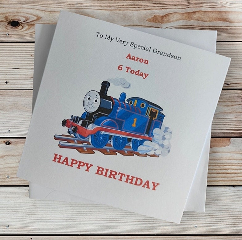 Personalised Thomas the Tank Engine Card 6x6 - Etsy UK
