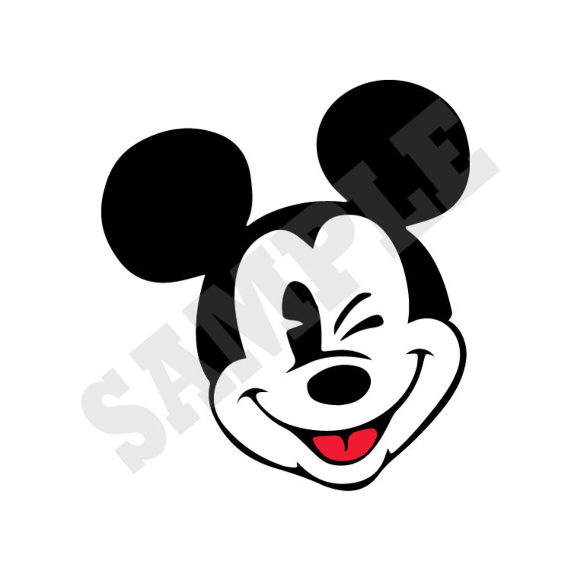 Mickey Mouse Winking SVG Design - Etsy