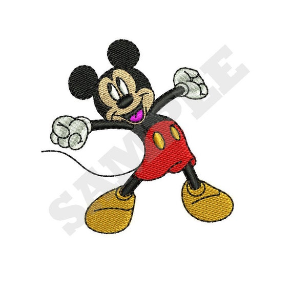Mickey Mouse Machine Embroidery Design | Etsy