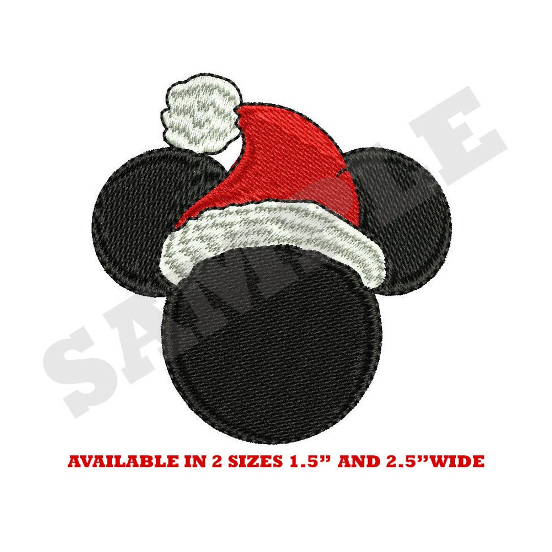 Mickey Mouse Santa Machine Embroidery Design - Etsy