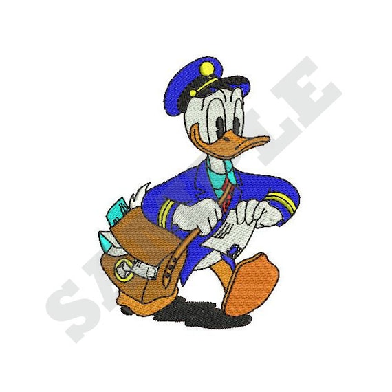 Donald Duck Mailman Machine Embroidery Designs | Etsy