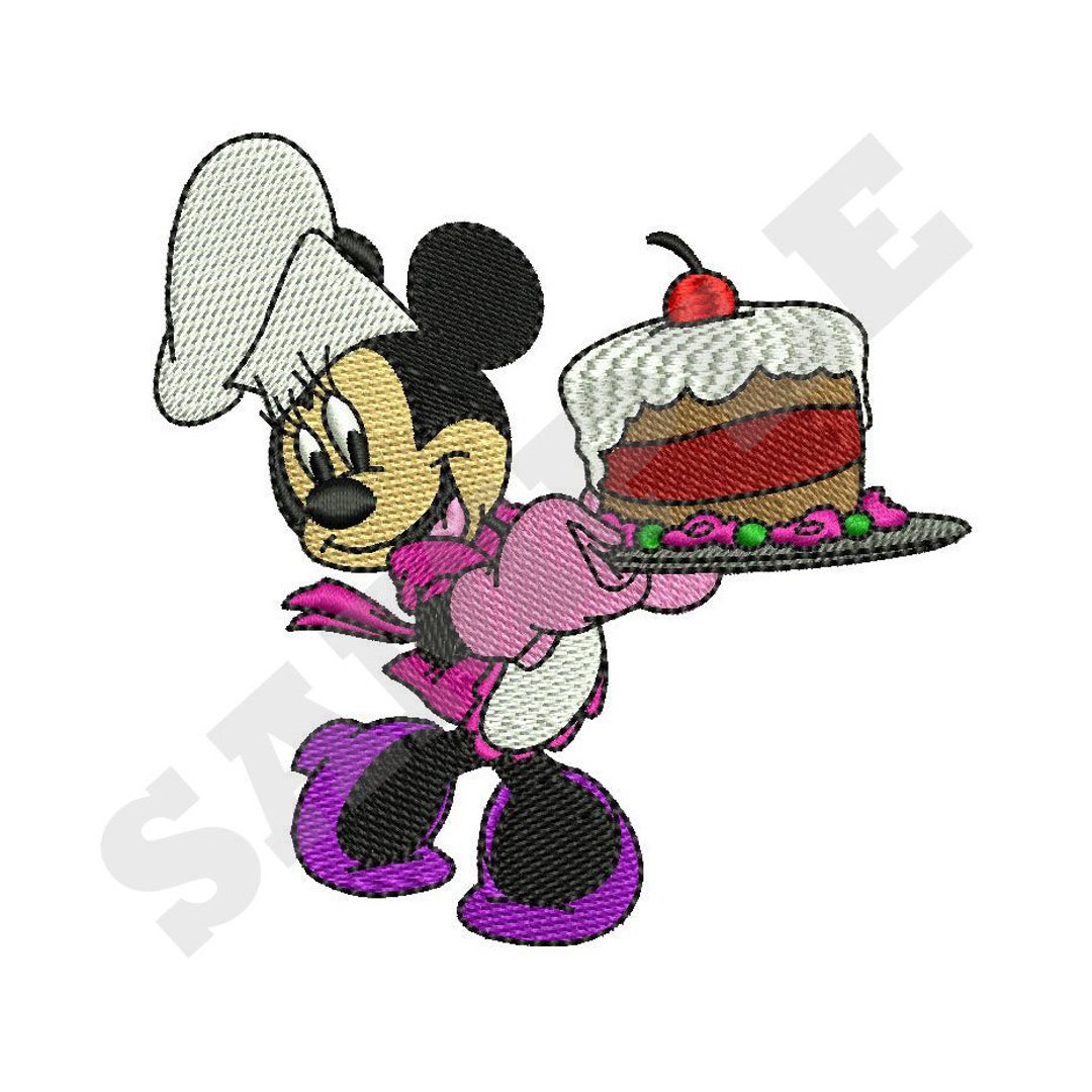 Minnie Mouse Baker Machine Embroidery Design - Etsy