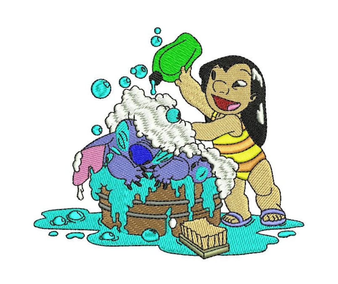 Stitch Bubble Bath Machine Embroidery Design - Etsy