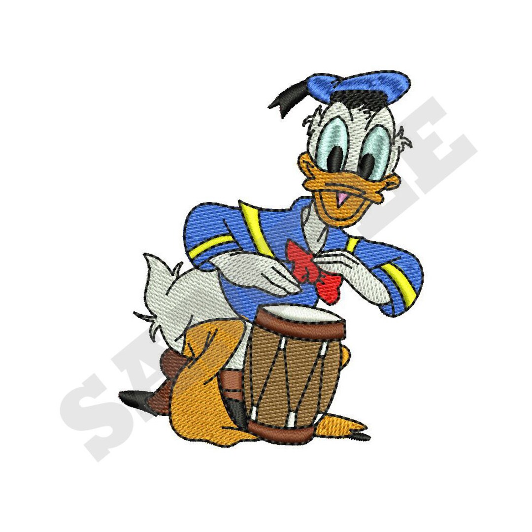Donald Duck Bongo Machine Embroidery Design - Etsy