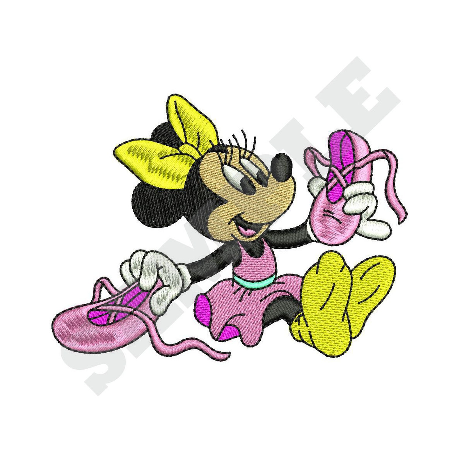 Minnie Mouse Ballet Machine Embroidery Design - Etsy