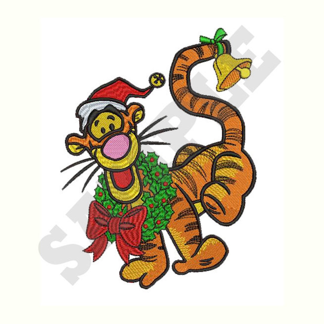 Tigger Christmas Machine Embroidery Design - Etsy
