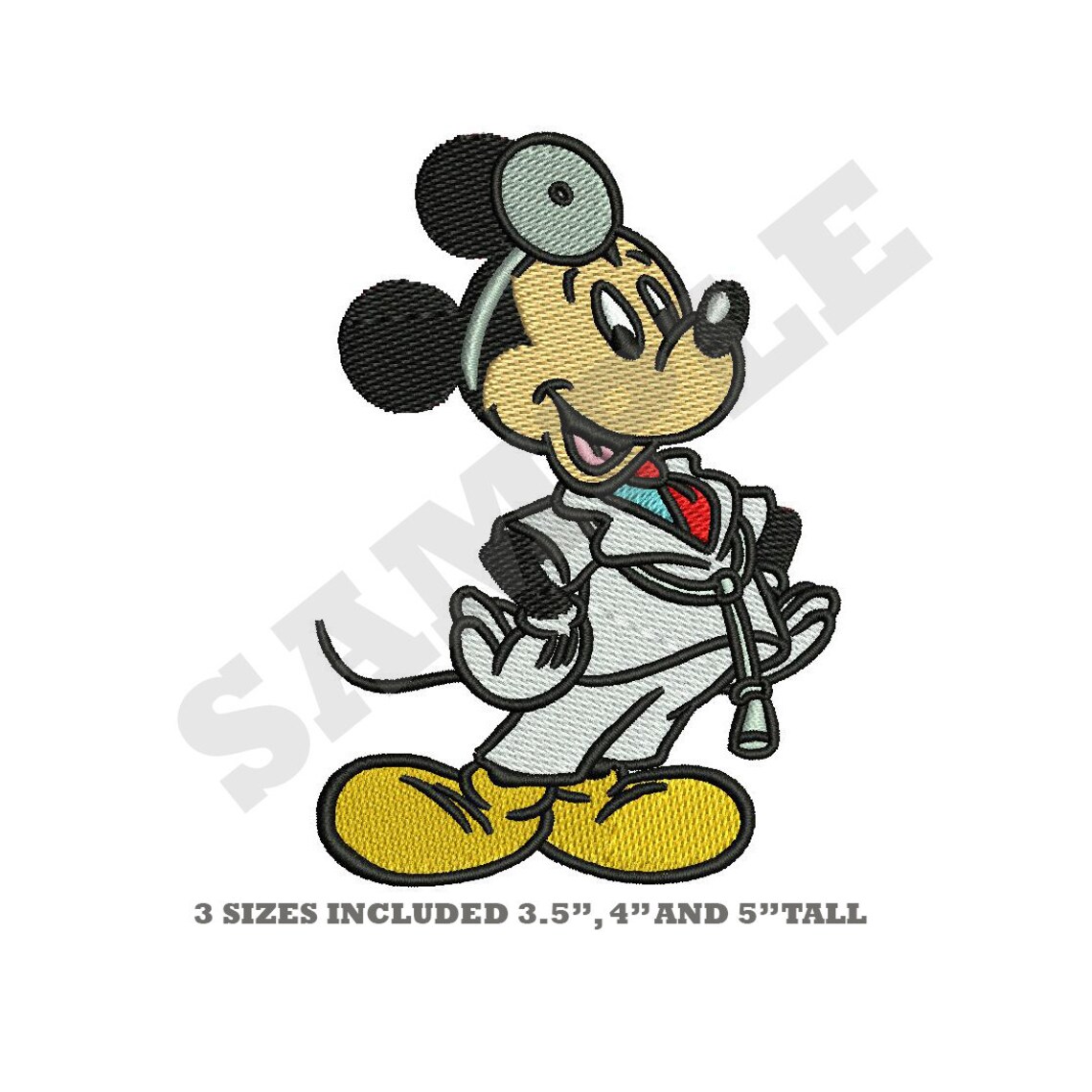 Doctor Mickey Mouse Machine Embroidery Designs | Etsy